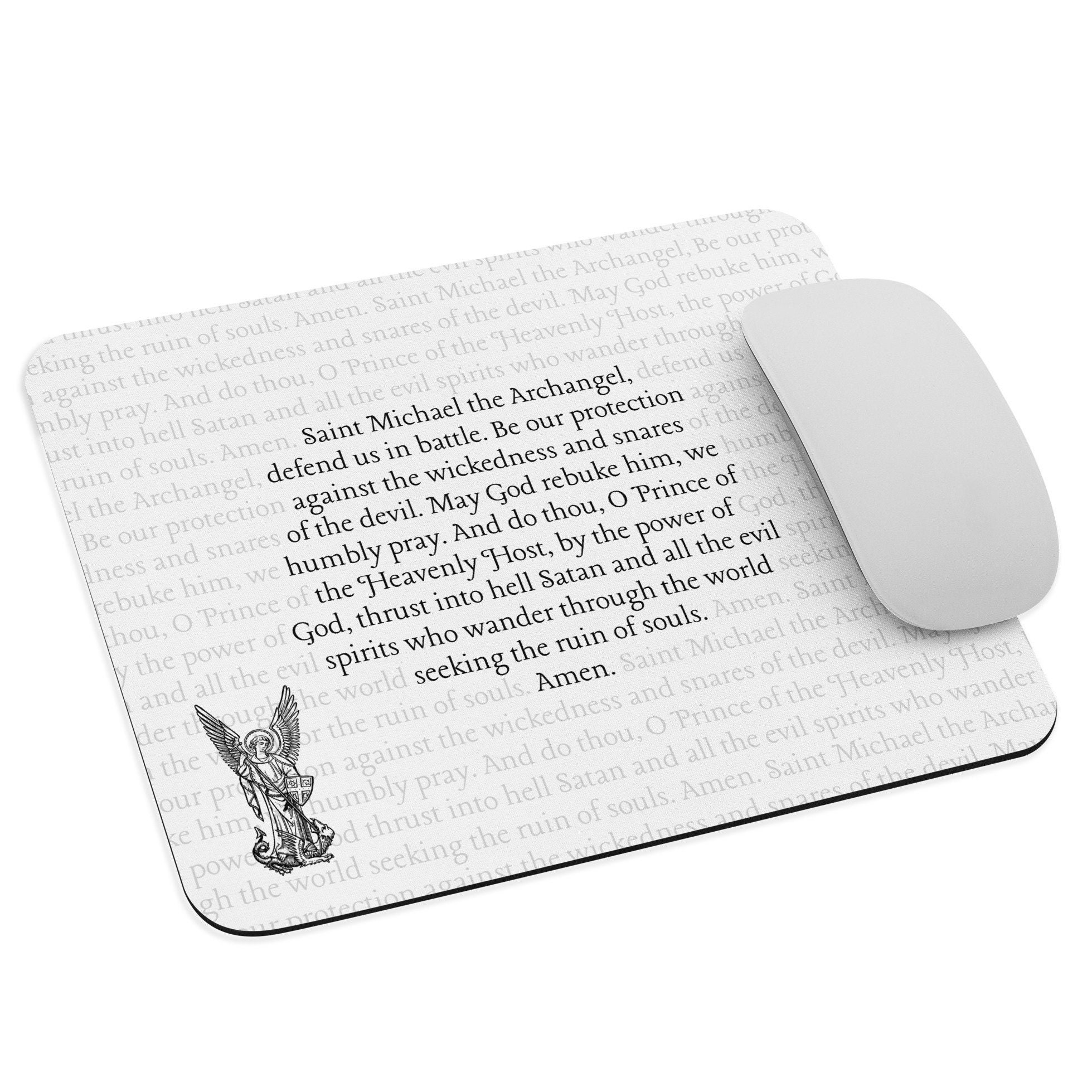 St. Michael the Archangel Prayer Computer Mouse Pad - Etsy