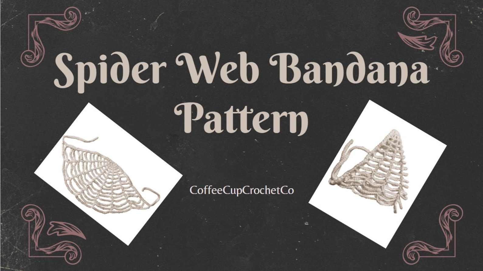 Spider Web Bandana Crochet Pattern for Halloween Fall - Etsy