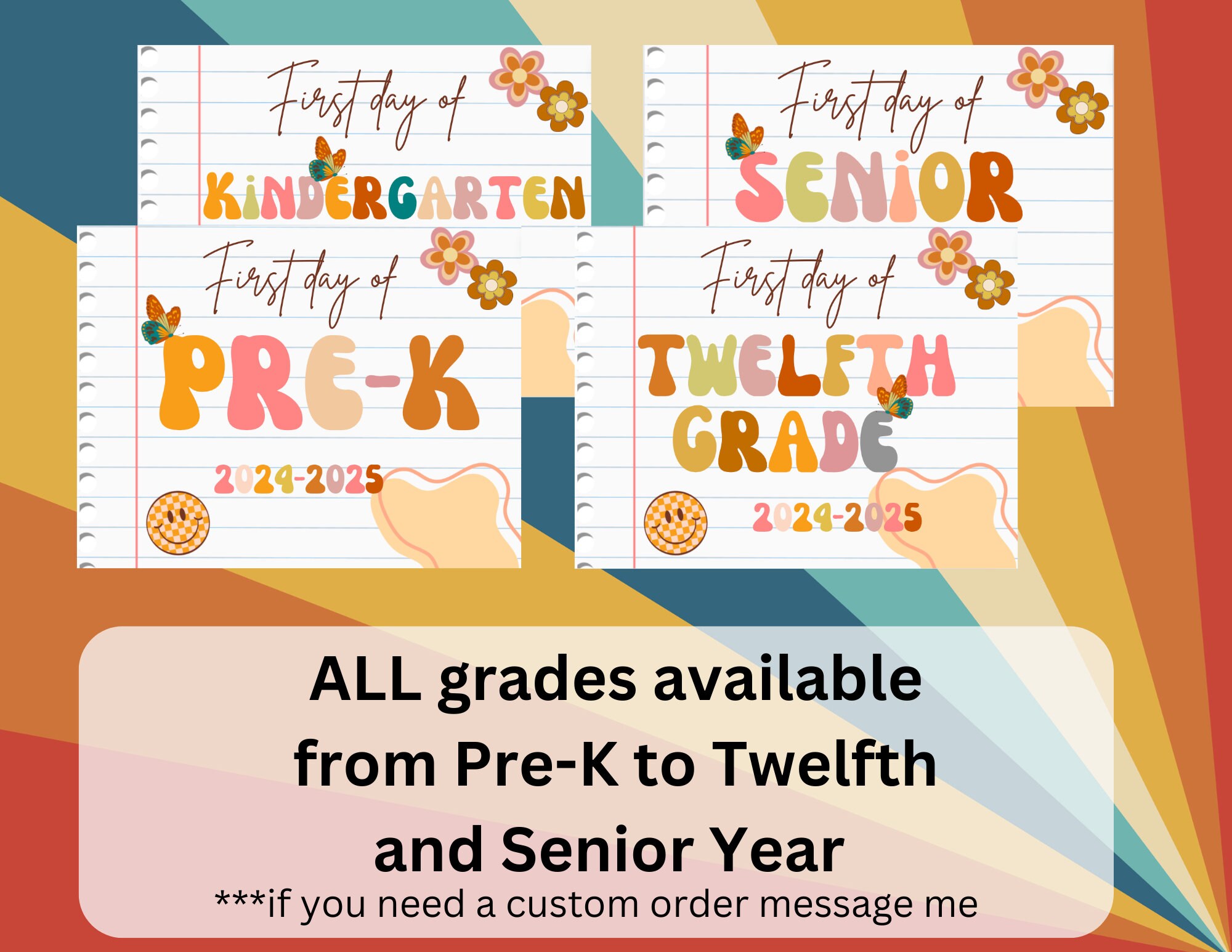 First Day of Ninth Grade School Sign, First Day of School, Back to ...