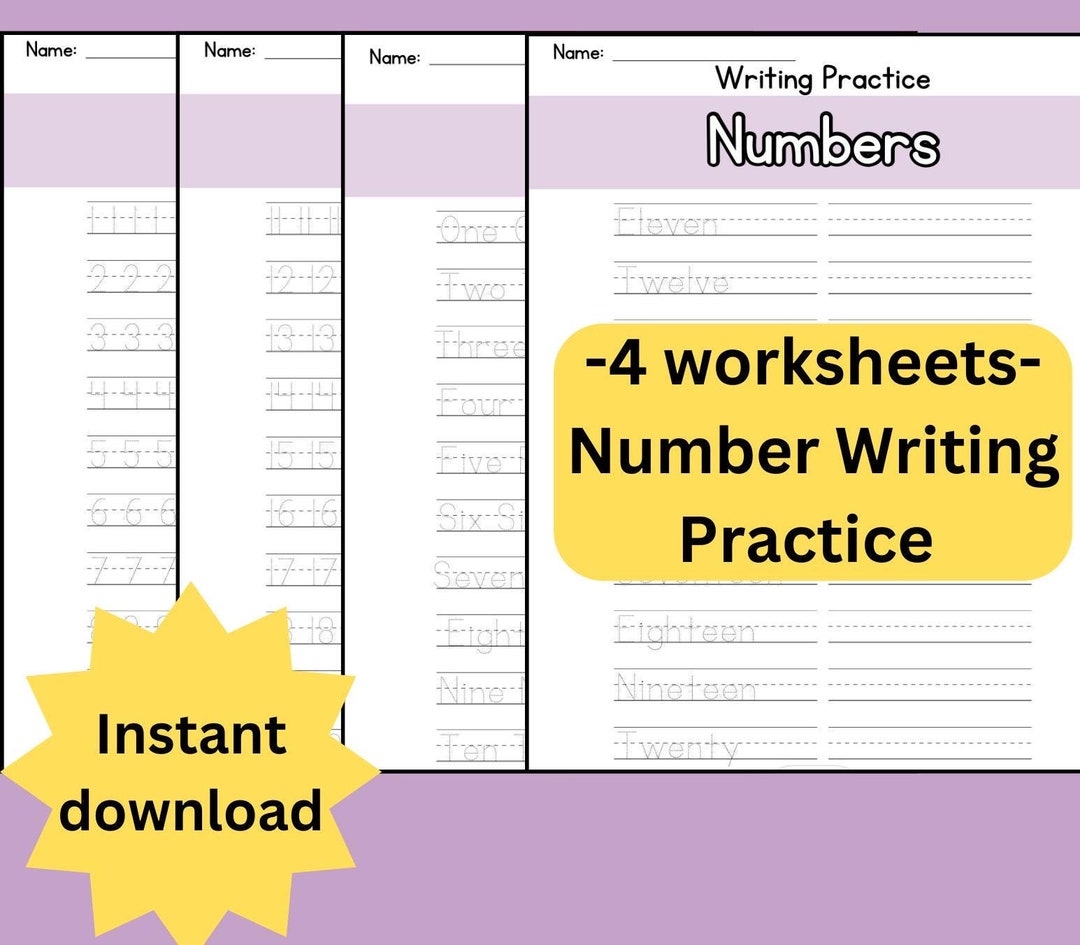 Number Tracing Worksheets, Number Practice, Writing Practice, Tracing ...