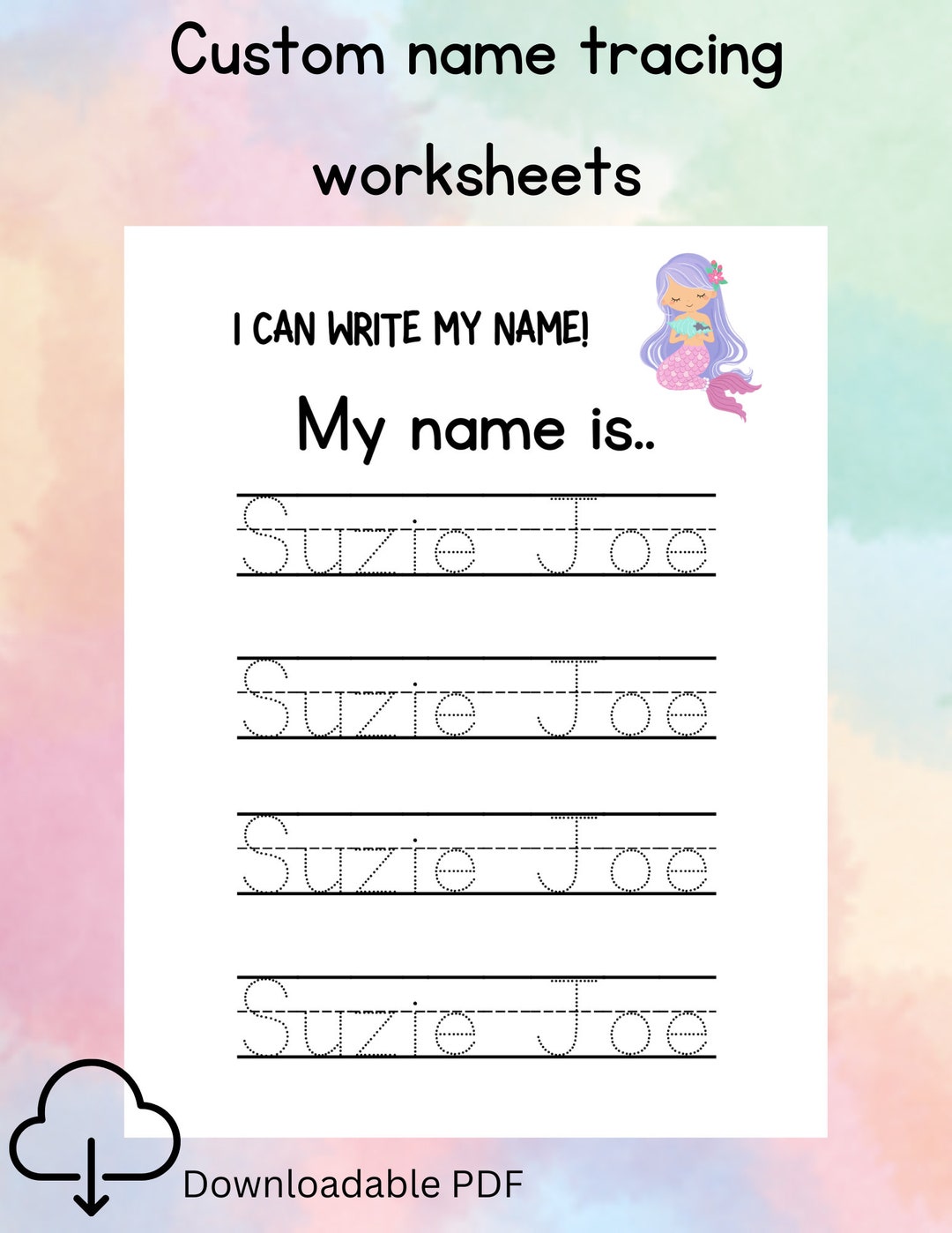 Custom Name Tracing Pages, Personalized, Name Tracing Practice, Prek ...