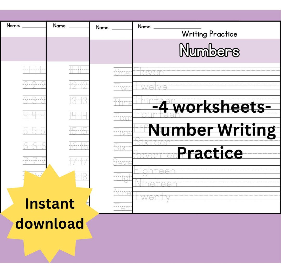 Number Tracing Worksheets, Number Practice, Writing Practice, Tracing ...