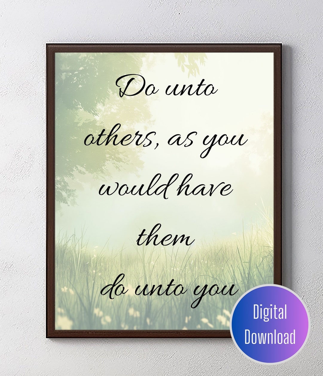 Inspirational Digital Download Printable 'do Unto Others' Wall Art - Etsy