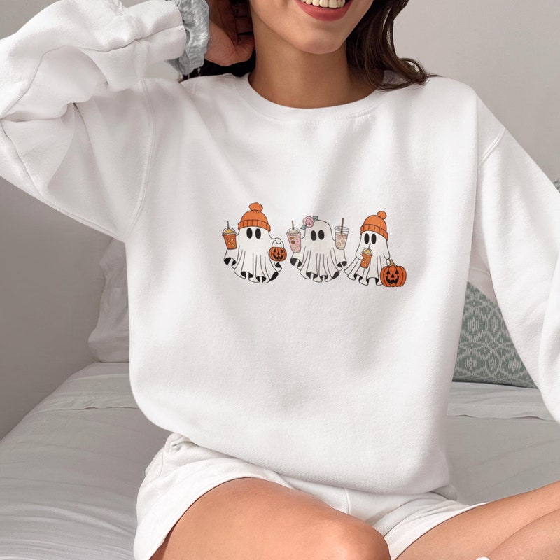 Women Ghost Sweatshirt - Etsy