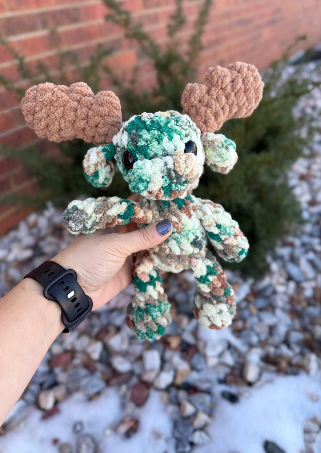 Ready to Ship! Crochet Baby Moose! | Green & Brown Moose | Handmade ...