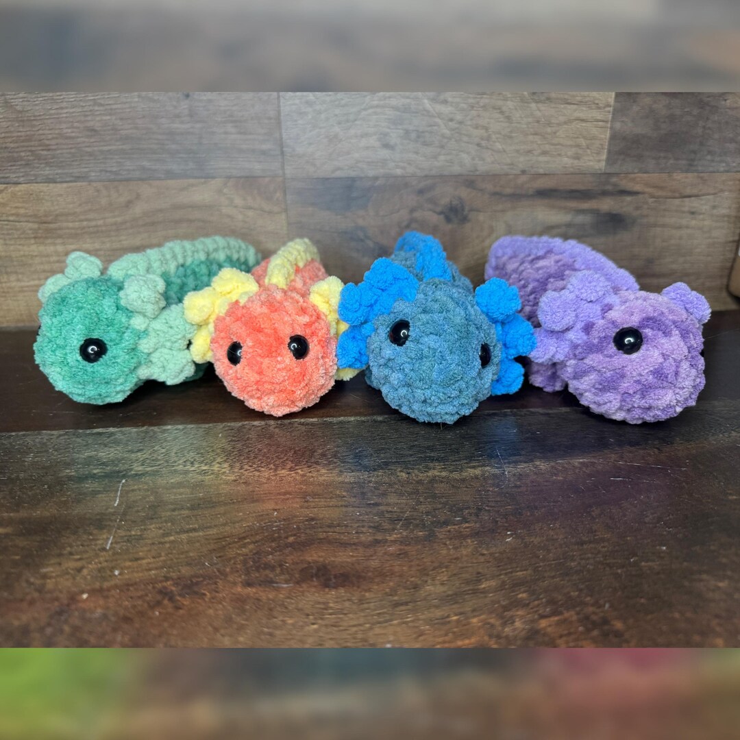Ready to Ship! Crochet Axolotls | Axolotl Plush | Stuffy | Stuffed ...