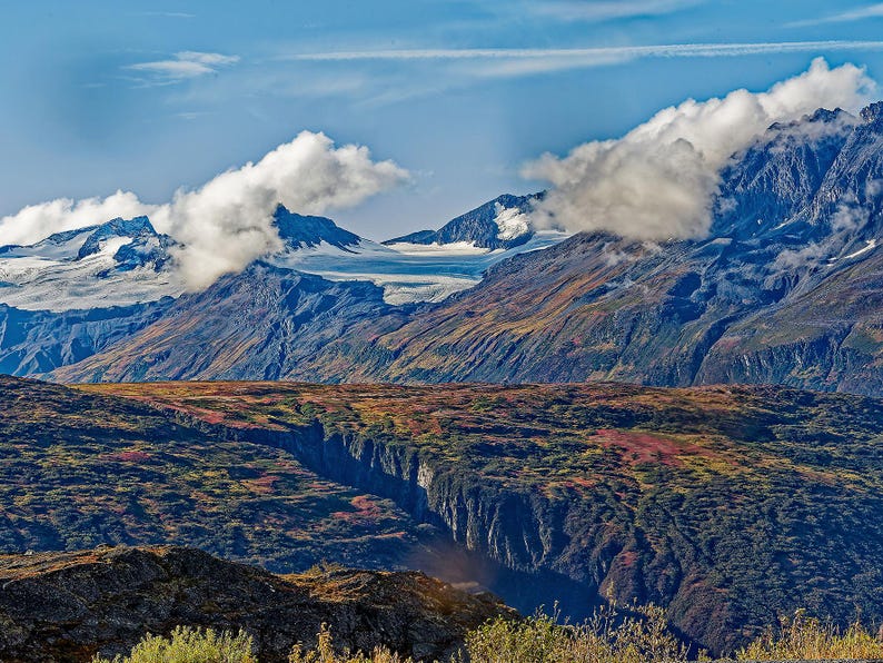 The Alpine Rolling Grasslands, Tundra of Alaska's Autumn (#B324 ...