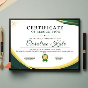 Editable Certificate Templates, Personalize and Print Beautiful ...