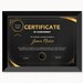 Exquisite Black & Gold Certificate of Achievement for Exceptional ...