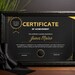 Exquisite Black & Gold Certificate of Achievement for Exceptional ...