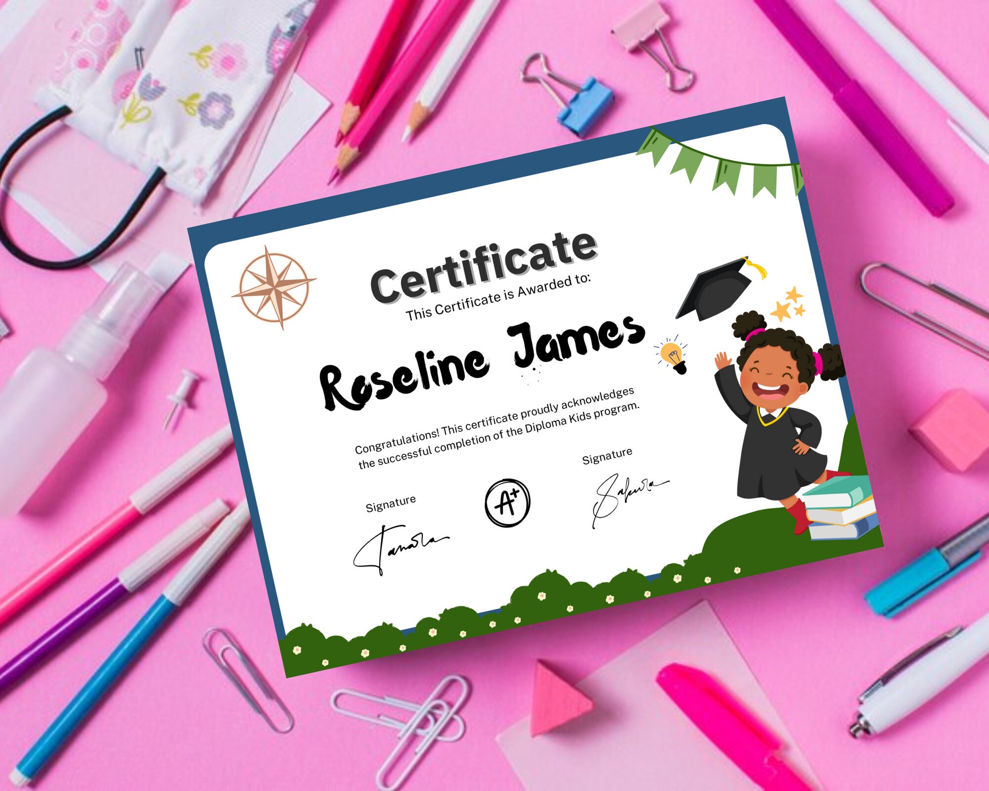 Personalized Printable Graduation Diploma for Cherished Academic ...