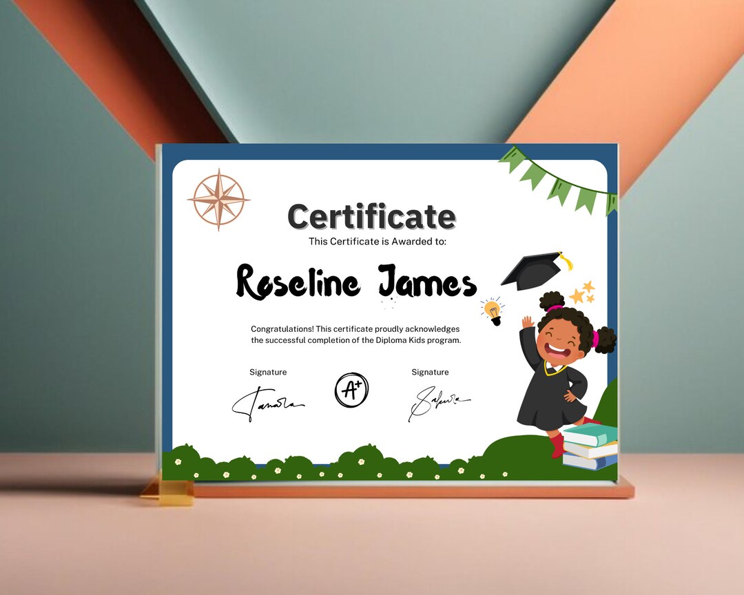 Personalized Printable Graduation Diploma for Cherished Academic ...
