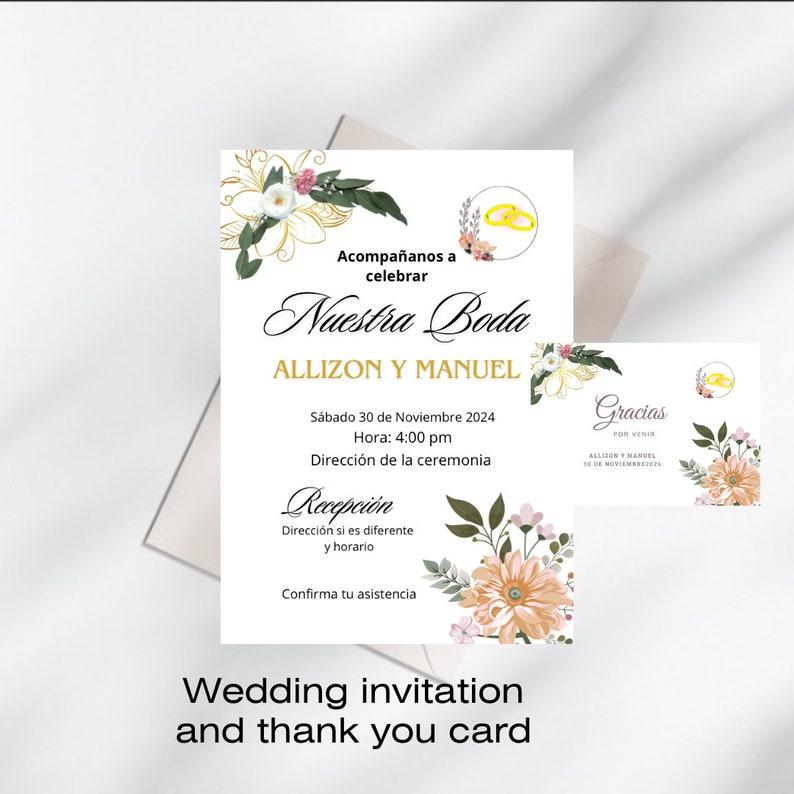 Editable Digital Wedding Invitation - Instant Download, Template in ...