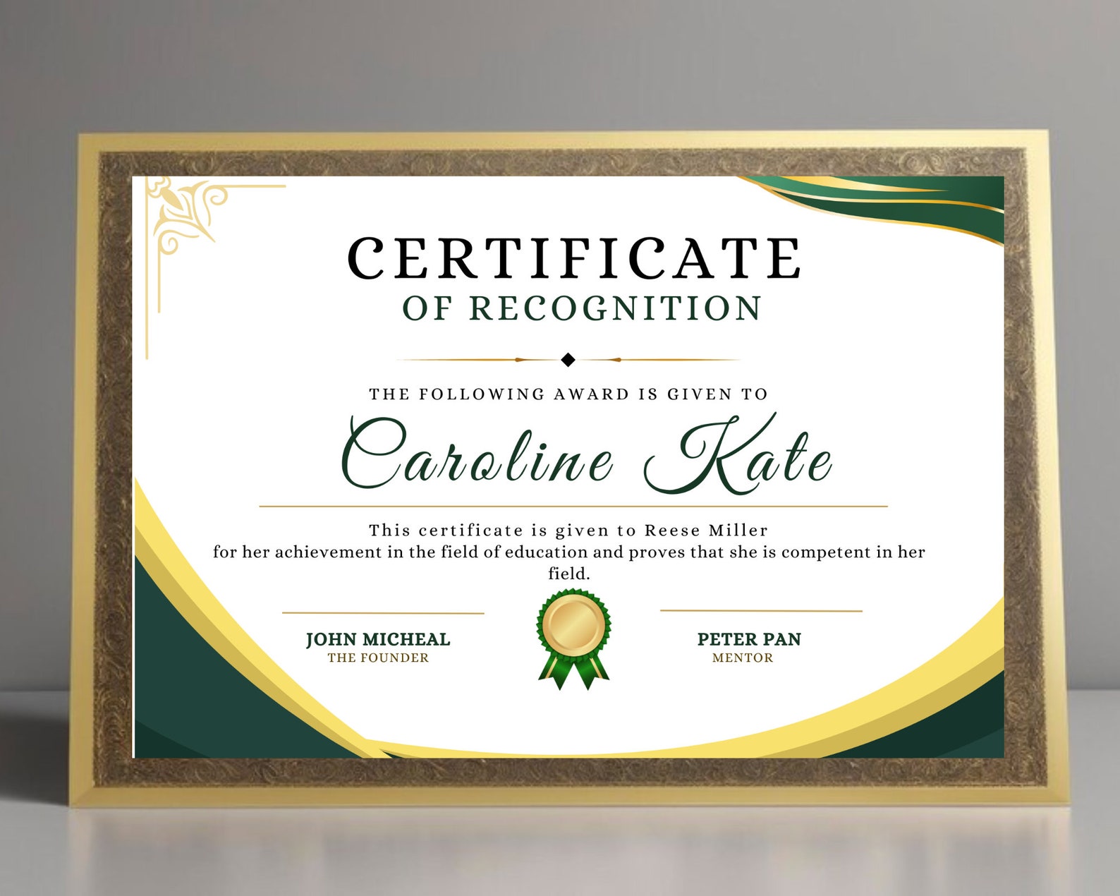 Editable Certificate Templates, Personalize and Print Beautiful ...