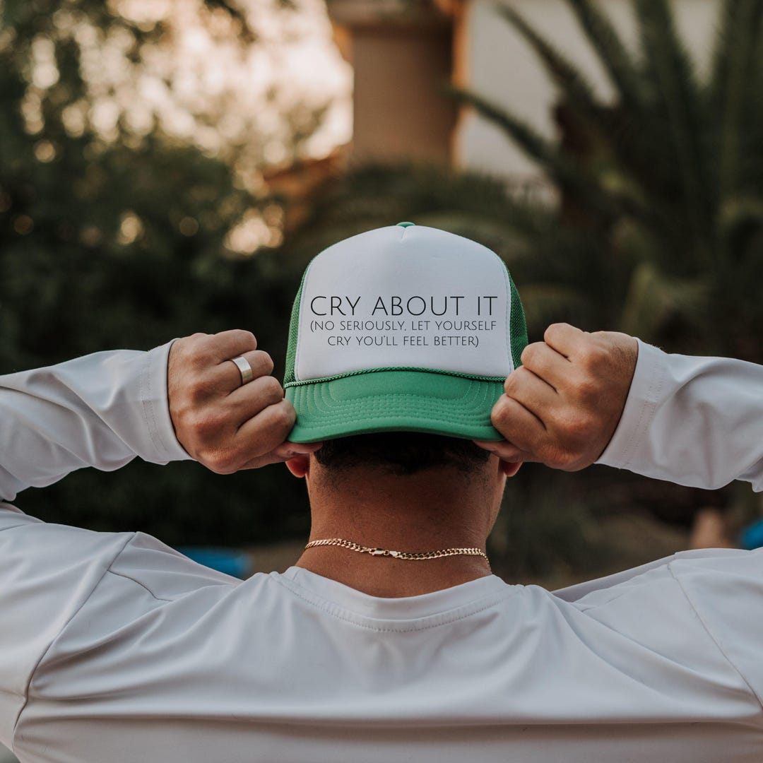 CRY ABOUT IT Foam Snap Back Trucker Hat Cap - Etsy