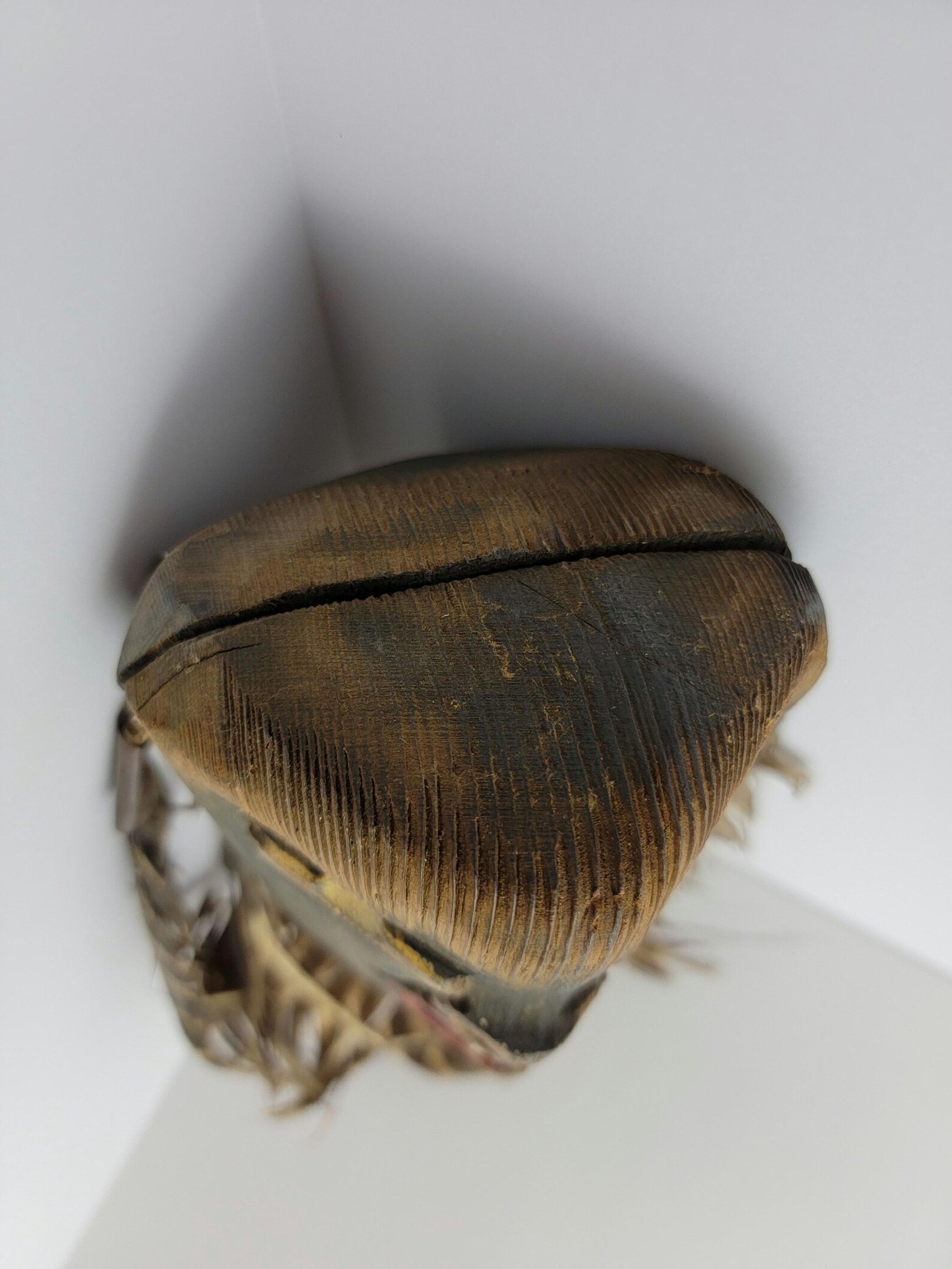 Vintage Hand Carved African Rattle With Leather, Feathers and Horsehair ...