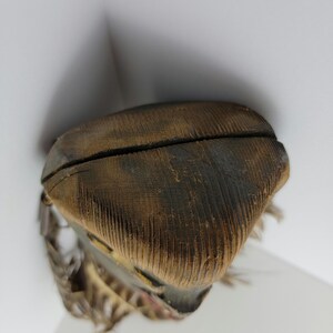 Vintage Hand Carved African Rattle With Leather, Feathers and Horsehair ...