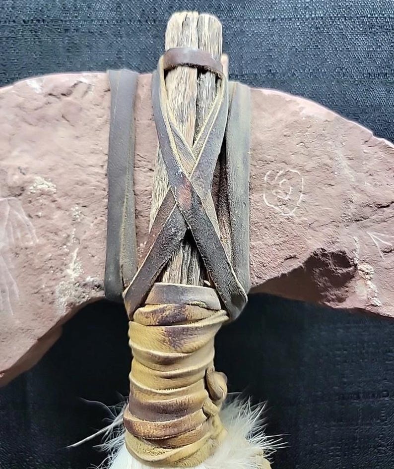 Tomahawk Native American Indian Pictographs Leather Wood Fur Stone - Etsy