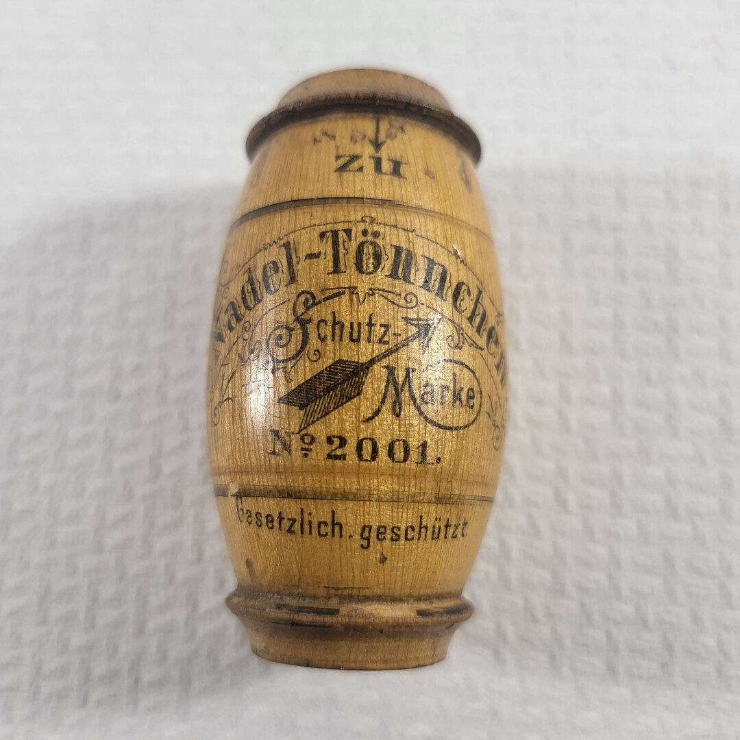 Antique Treen Barrel Shaped Needle Holder 'nadel Tönnchen' Made in ...