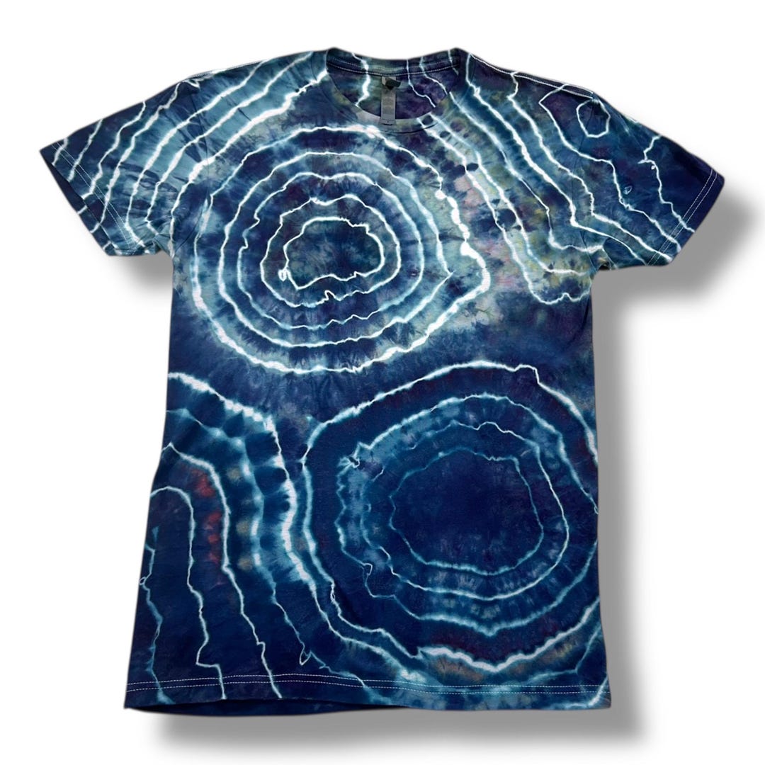 Unisex Tie Dye T-shirt – Ice Dyed Geode Festival Tee, Handmade Cotton ...