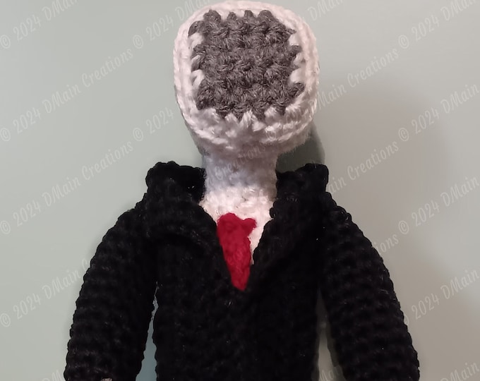 PDF Crochet Pattern Skibidi Inspired Creepy Toilet Head Creature, Printer Friendly, Full Color ...