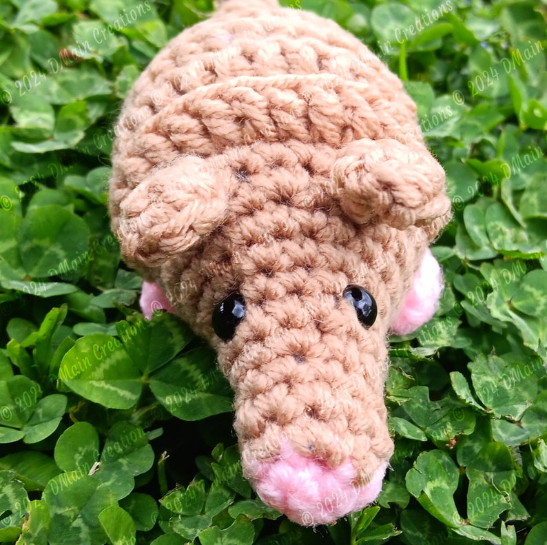 Annie the Armadillo No Sew Printer Friendly PDF Crochet Pattern, Quick, Easy With Worsted Weight ...