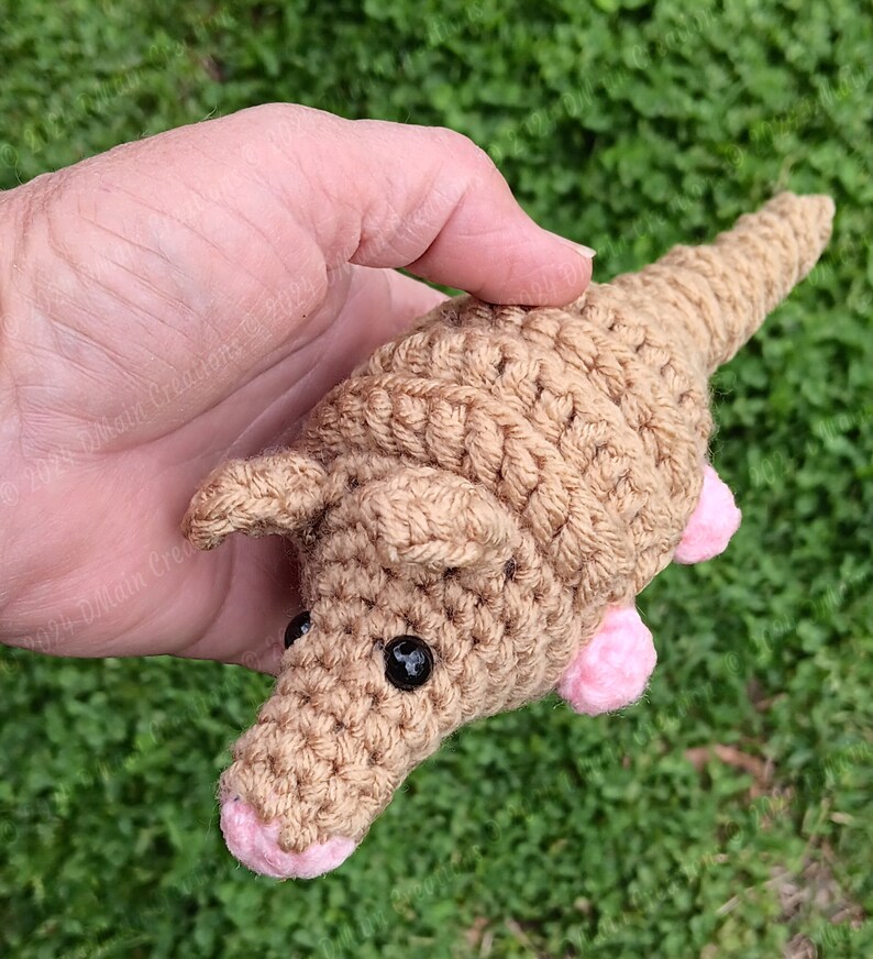Annie the Armadillo No Sew Printer Friendly PDF Crochet Pattern, Quick, Easy With Worsted Weight ...