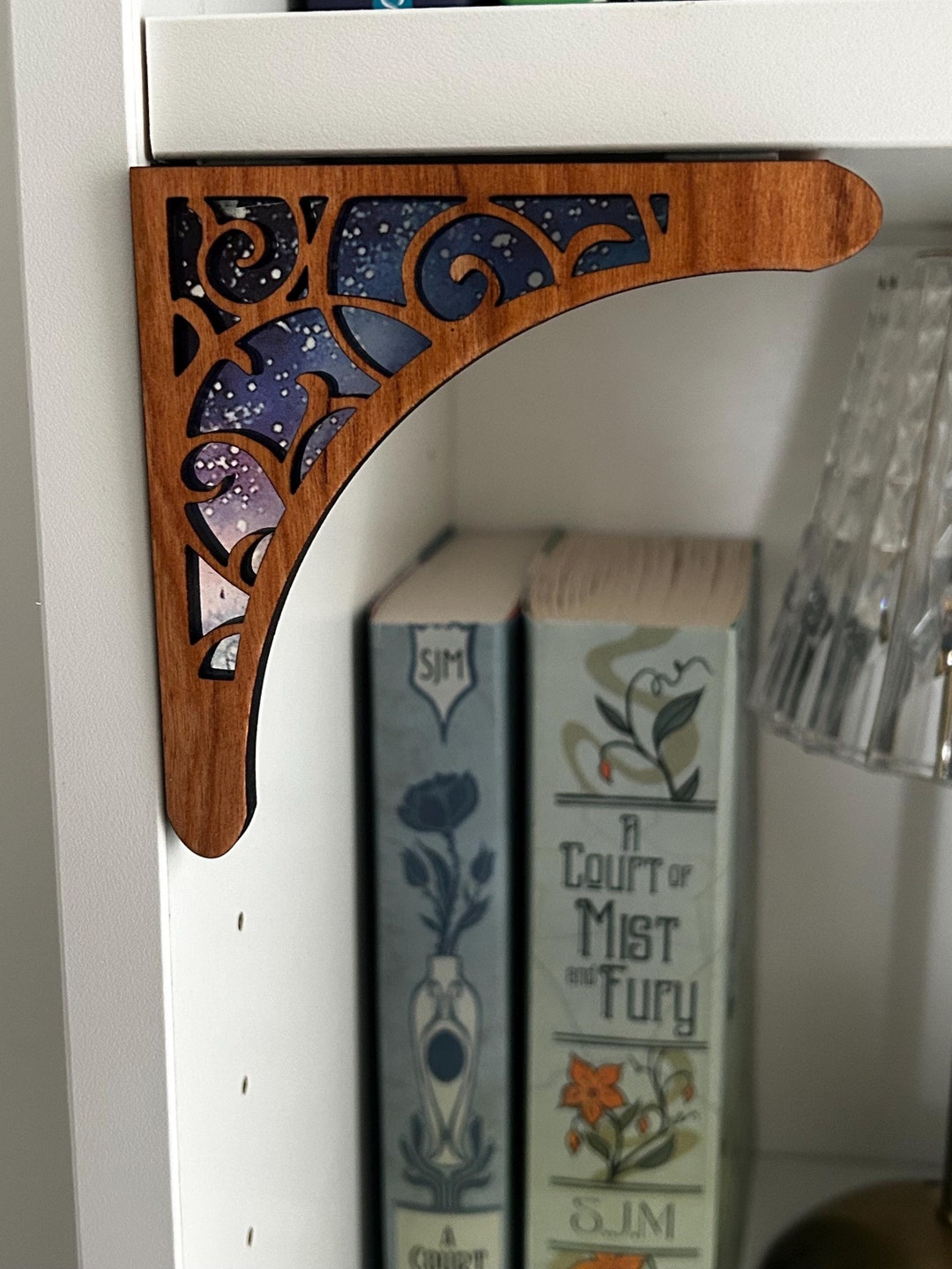 Corner Bookshelf Fantasy Night Sky Corbel X2 Hangers | Bookshelf Charm ...