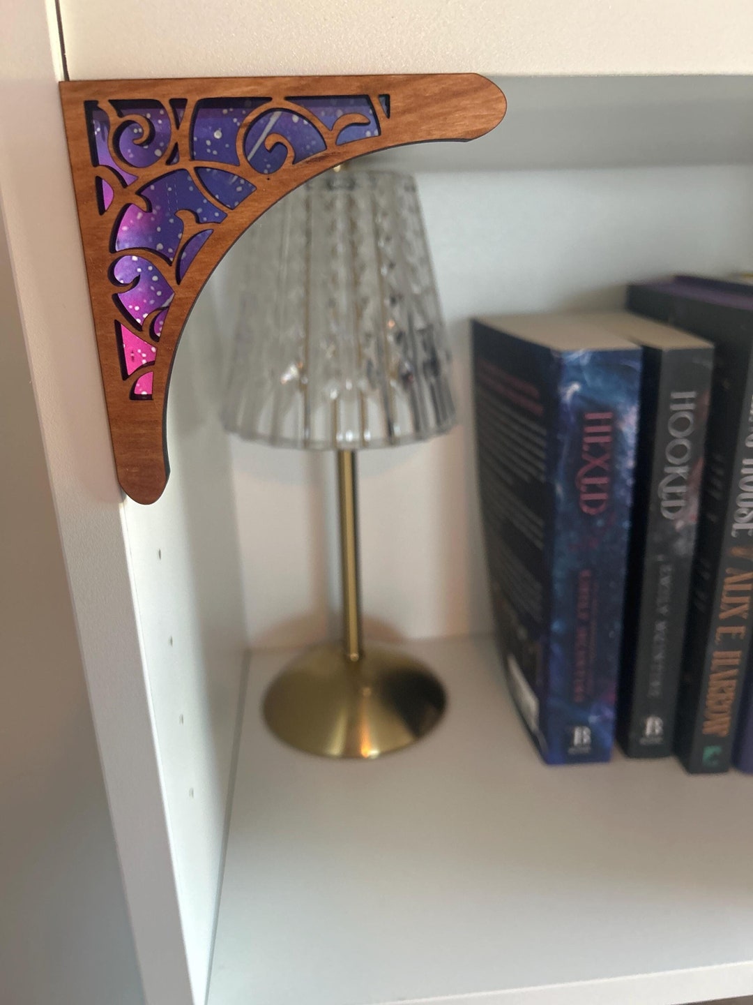 Corner Bookshelf Fantasy Pink Aurora Corbel X2 Hangers | Bookshelf ...