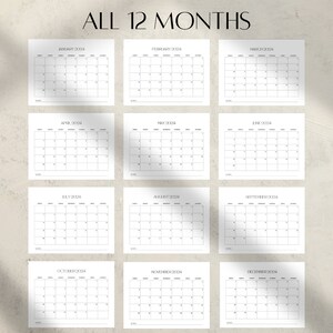 Printable Digital Calendar 2024, PDF Files Dated Monthly Calendar ...