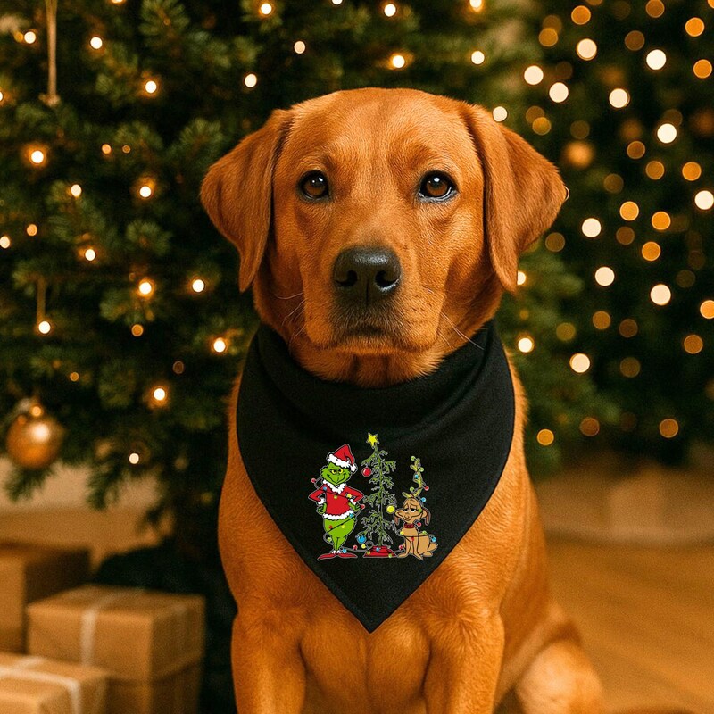Grinch Dog Bandana Max - Etsy