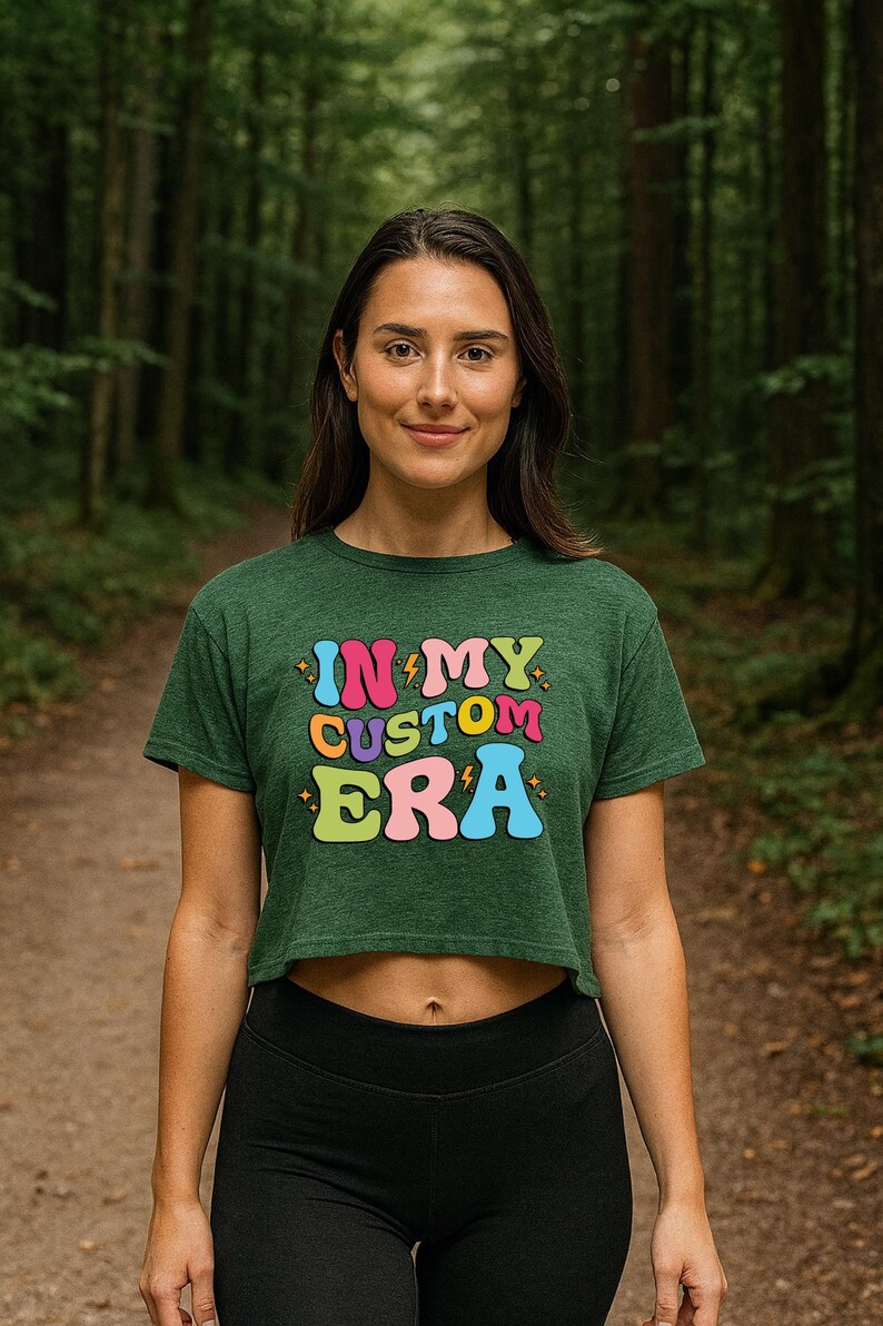 Personalized Crop Top in My Custom Era Crop Top Girls Crop Top Wavy ...