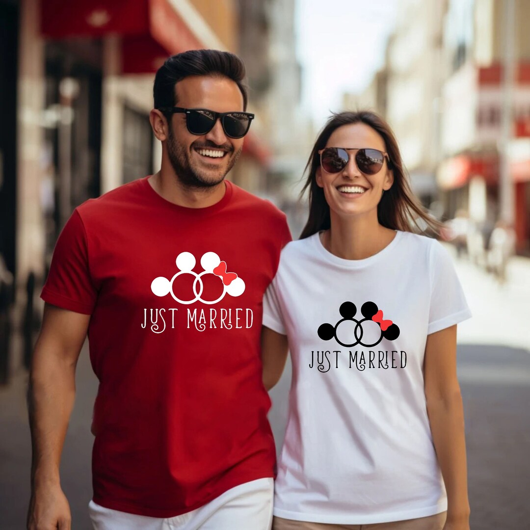 Disney Just Married Shirt, Disney Couple, Honeymoon Shirts, Disneyland ...