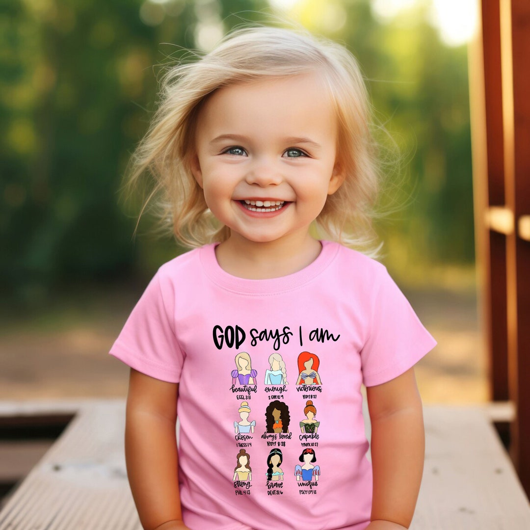 Disney Princess God Says I'm Shirt,child of God,faith Based Shirt ...