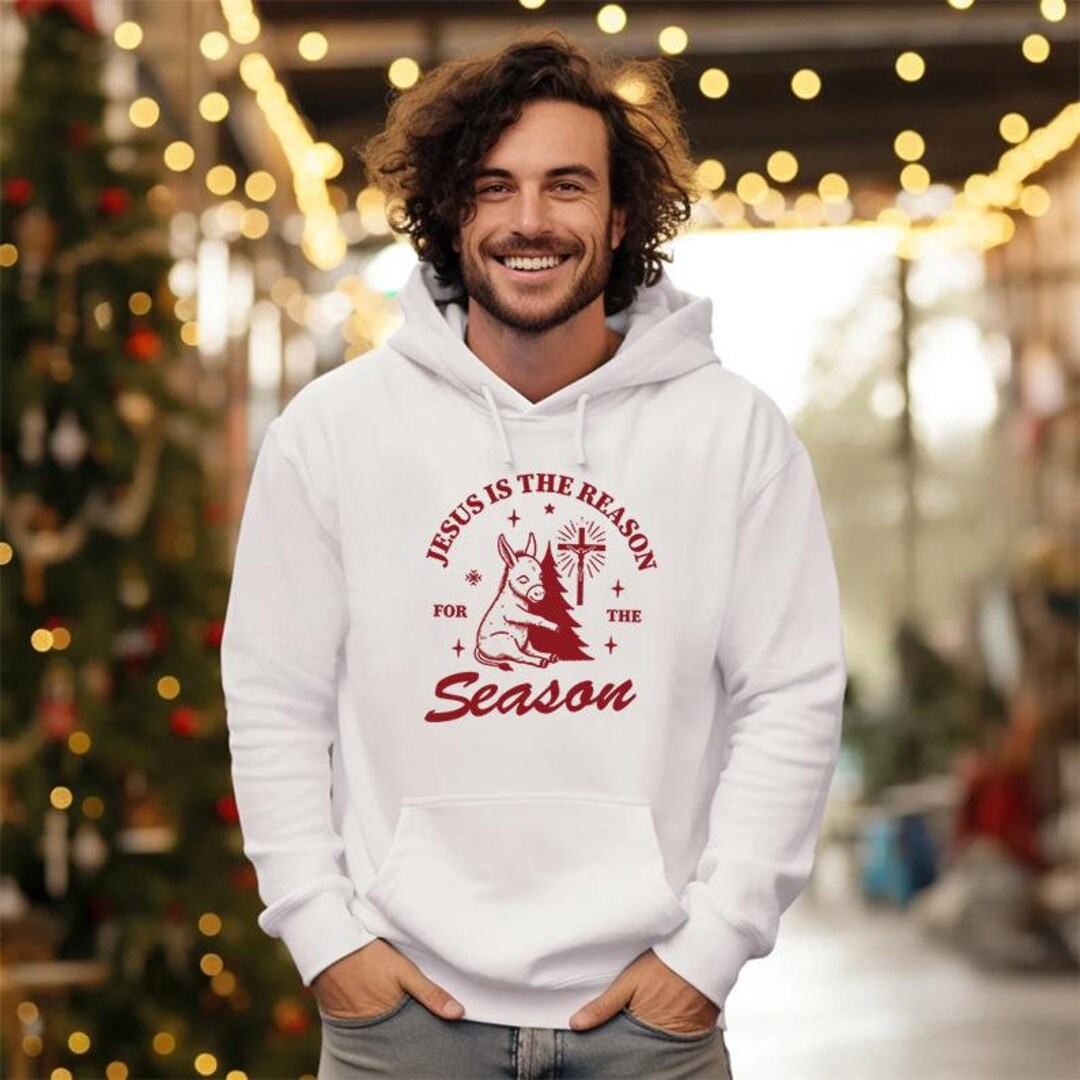 Jesus is the Reason Hoodie, Christmas Hoodie, Christmas Nativity ...