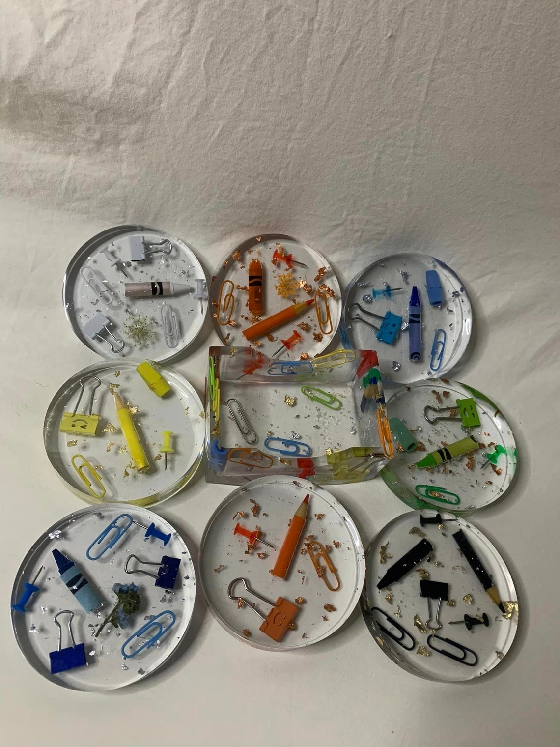 Back-to-school Coasters / School Supplies Coaster / Teacher Gift ...