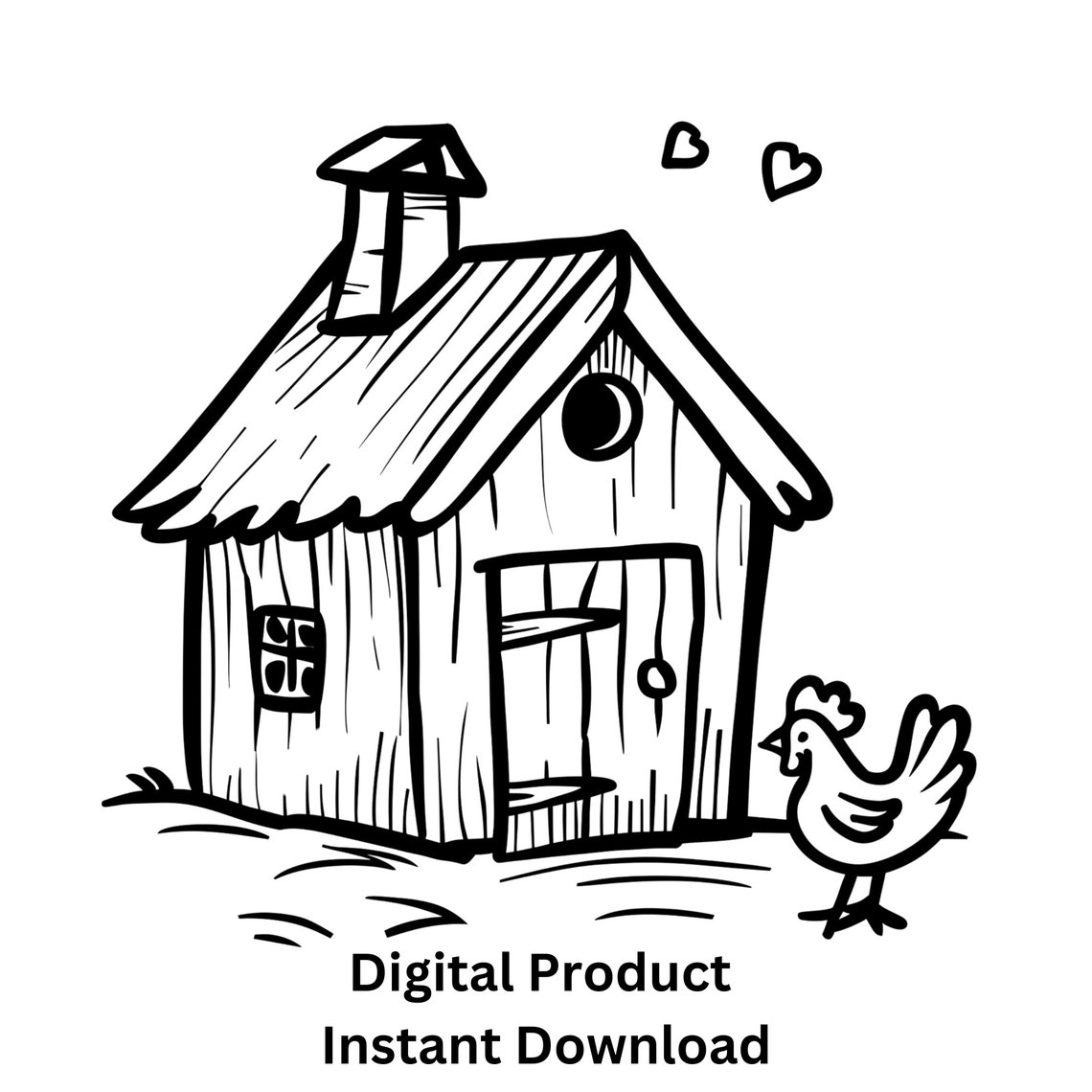 Chicken Clipart Set - Chicken Coop, Chickens, Chicks, Flowers, Hi Res ...