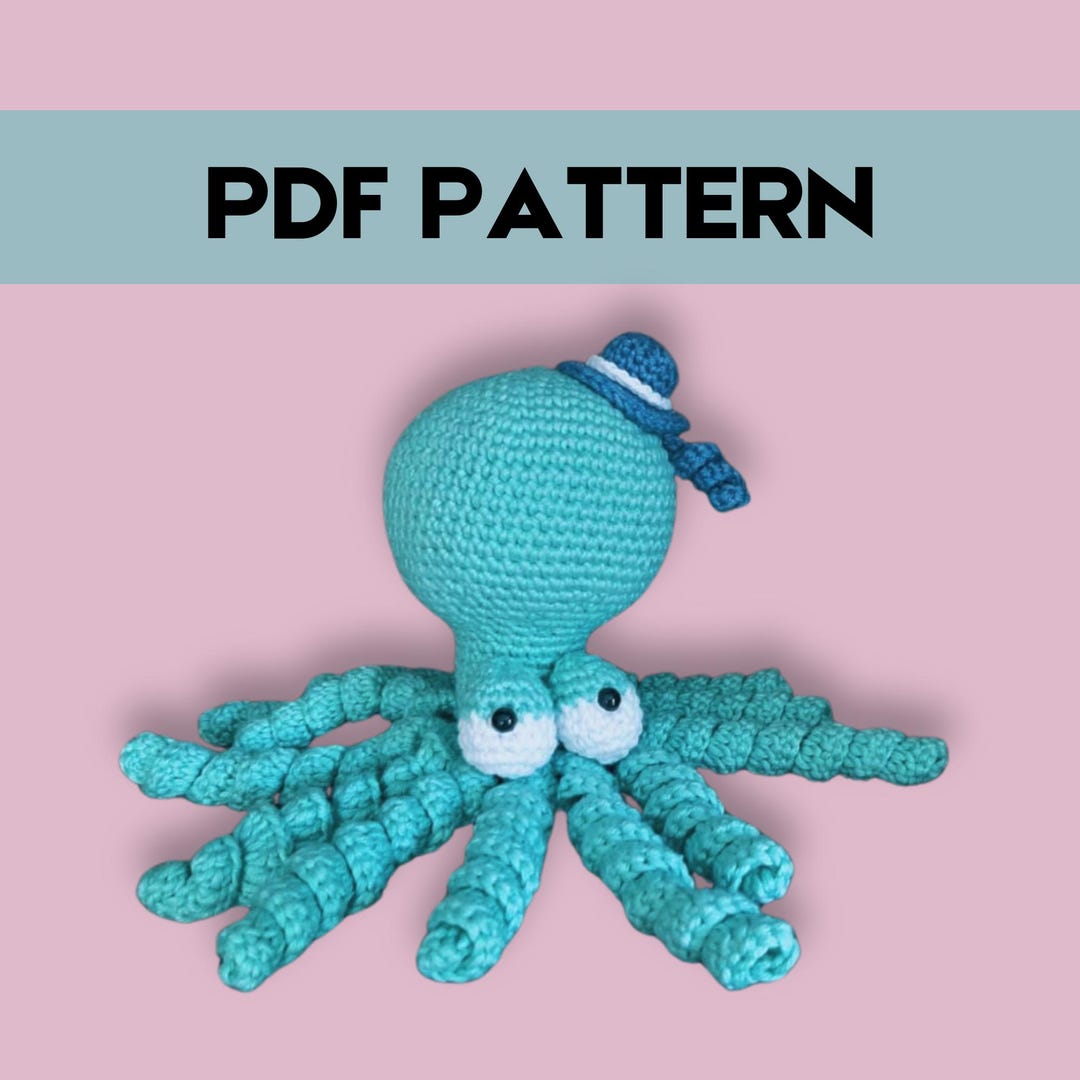 Amigurumi Octopus Crochet Pattern, Cute DIY Octopus Plushie - Beginner ...