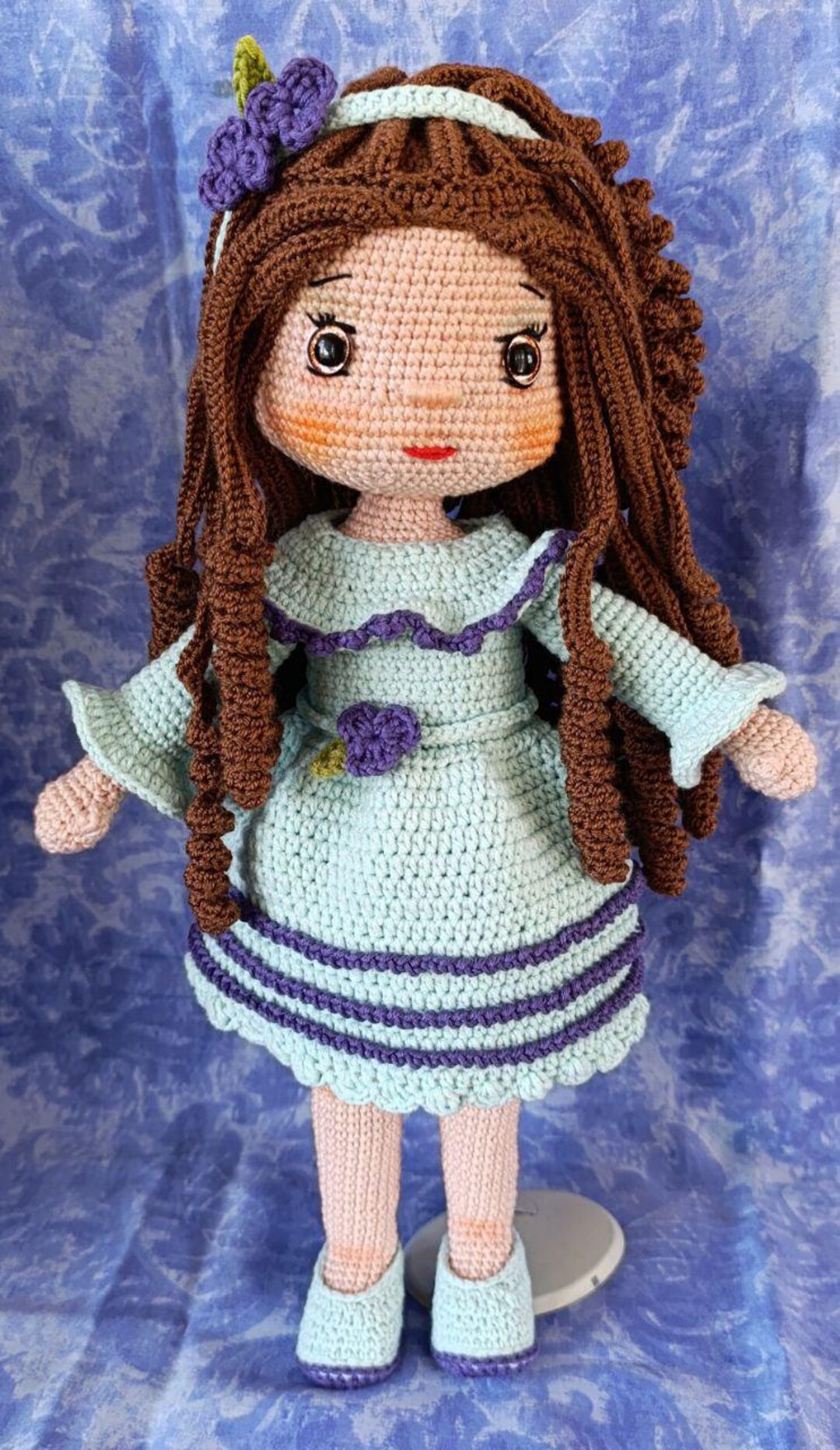Handcrafted Amigurumi Doll Girl in Lovely Green Dress, Perfect Gift for ...