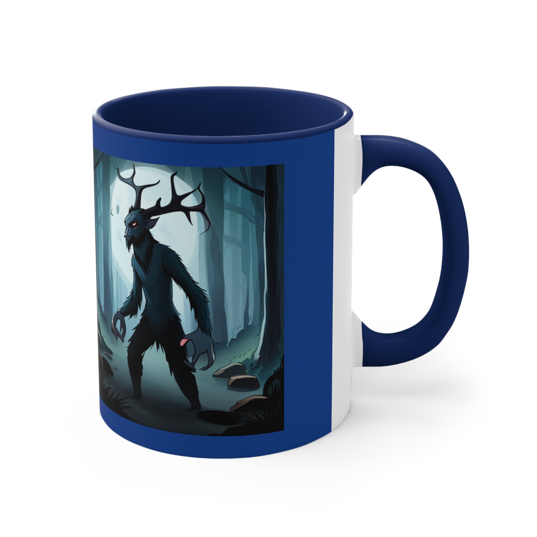 Wendigo Night Beast Coffee Mug 11oz, Accent Navy/ Black - Etsy