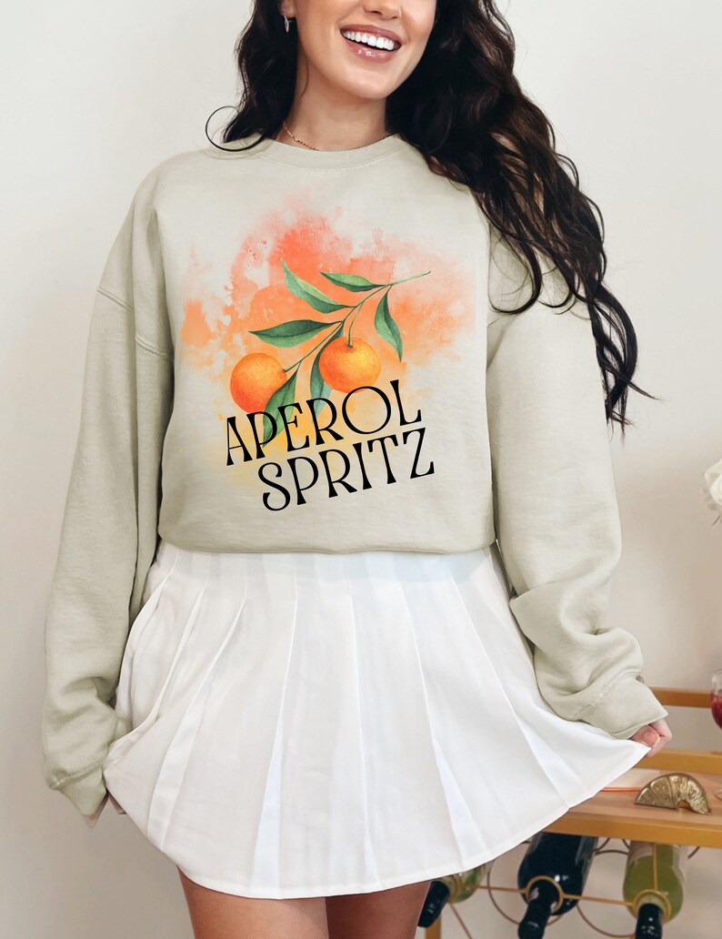 Aperol Spritz Sweatshirt Aperol Spritz Crewneck Signature Cocktail ...