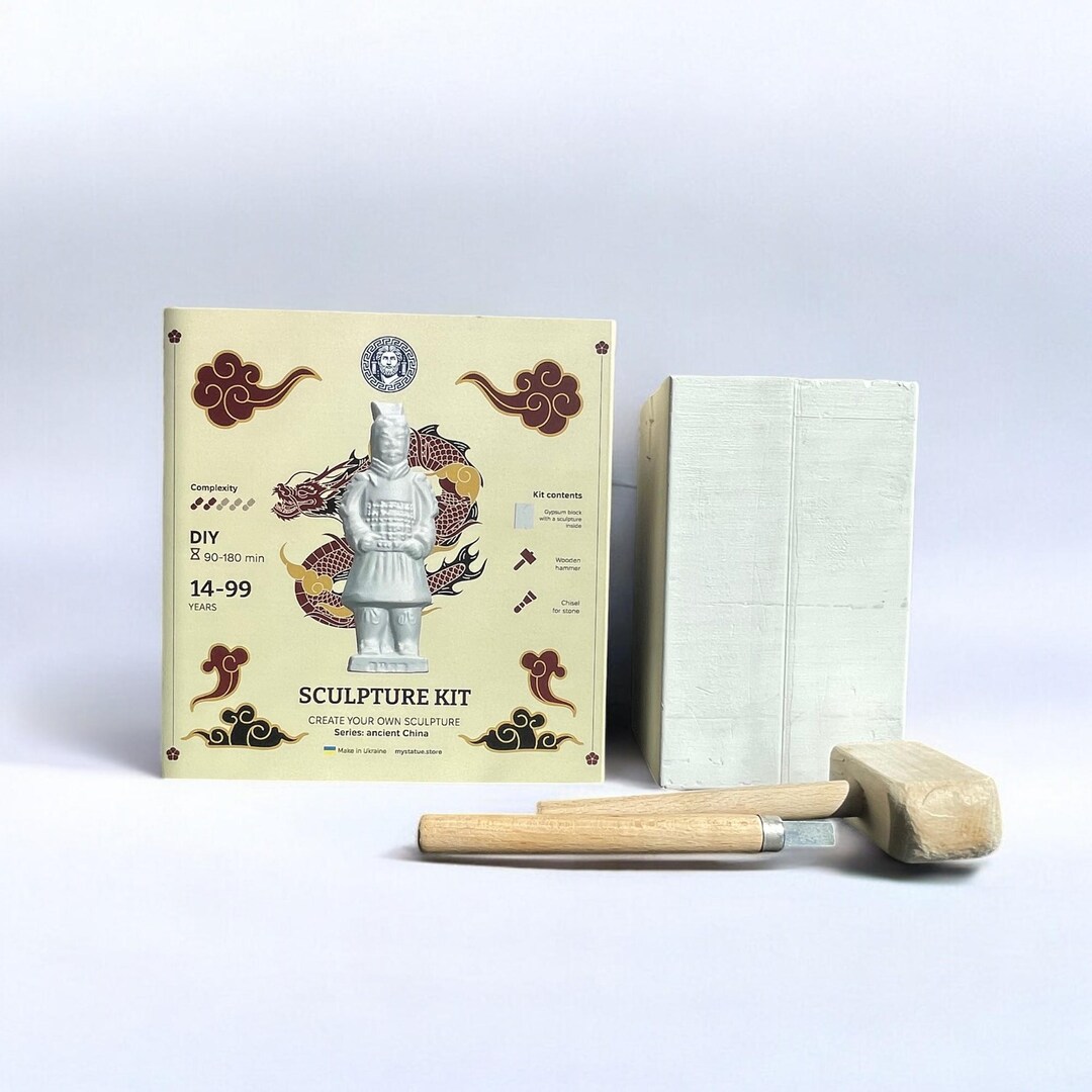 Terracotta Warrior Sculpture Kit | DIY Ancient Statue Carving and ...