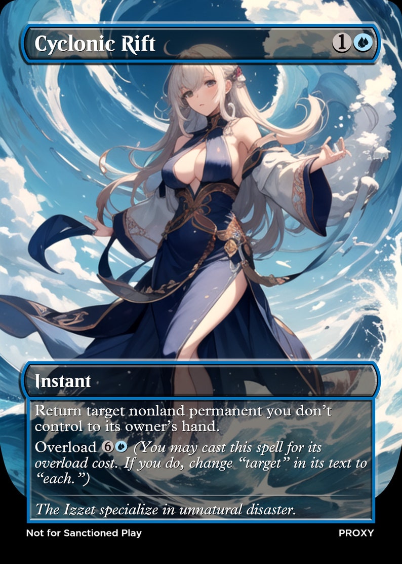 Cyclonic Rift Instant MTG PROXY Anime Waifu Mature Content - Etsy