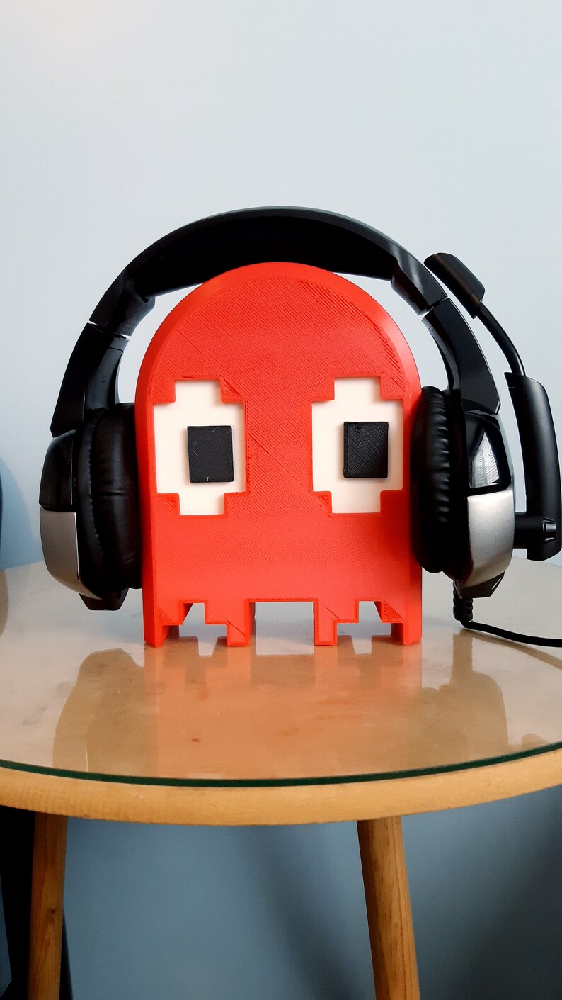 Pac-man Ghost Headphone Holders With Compartment - 3d Printed - Etsy