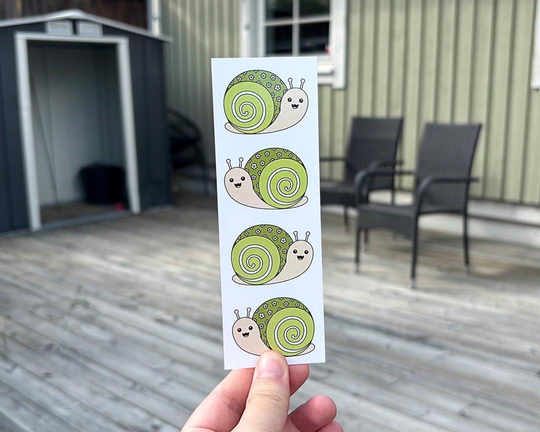 Snail Swiss Roll Bookmark - Matcha Dessert Design - Etsy