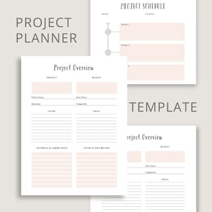 Project Planner Templates - Etsy