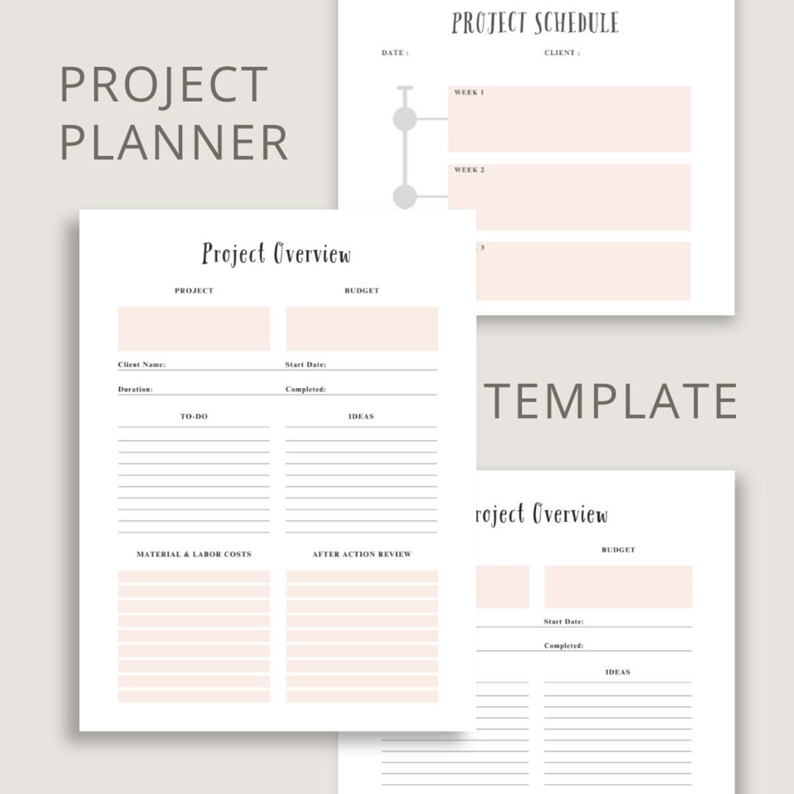 Project Planner Templates - Etsy