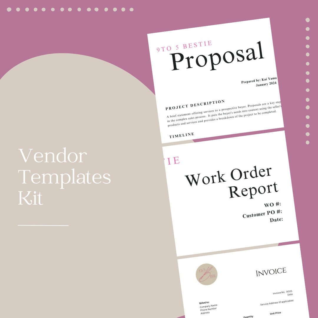 Vendor Templates Kit - Etsy