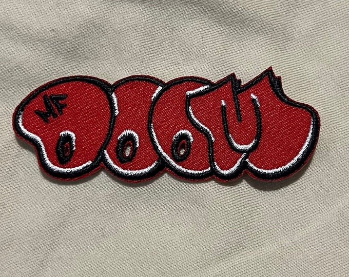 MF Doom Patch - Red - Embroidered - Operation: Doomsday - Underground - All Caps - Madvillain ...