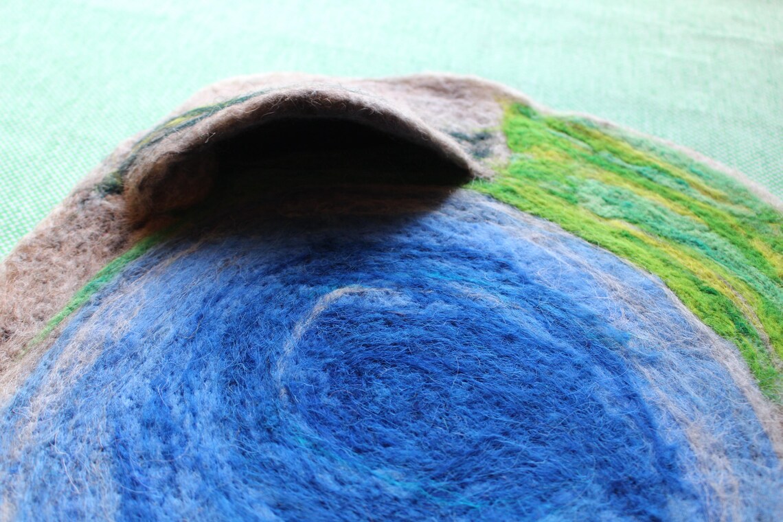 Needle Felted Playscape - Wool Play Mat - Waldorf-inspired Playscape ...